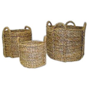 Woven Rush Planter For Sale at 1stDibs