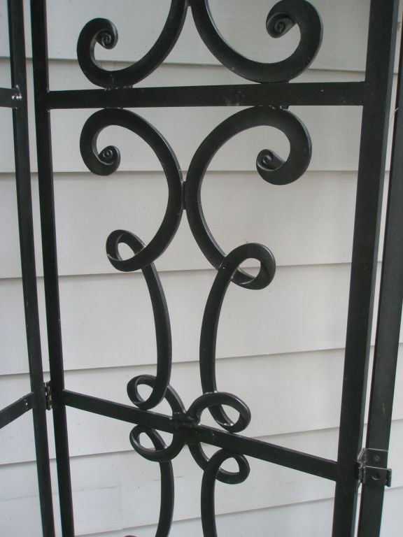 Metal Screen with Scrolling Motif at 1stDibs