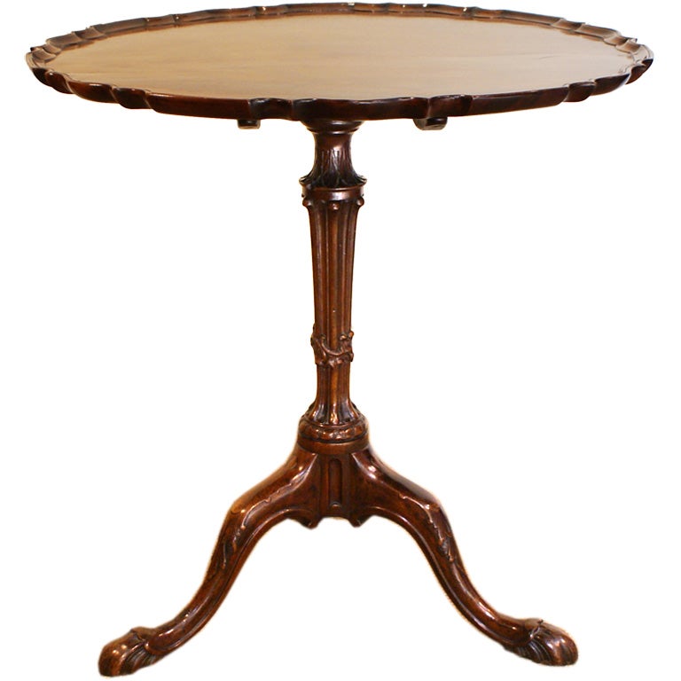 Georgian Mahogany Pie Crust Tripod Pedestal Table at 1stDibs