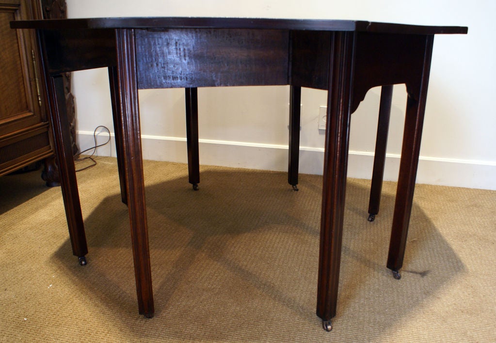 Georgian Mahogany Octagonal Drop Leaf Table at 1stDibs | large drop ...