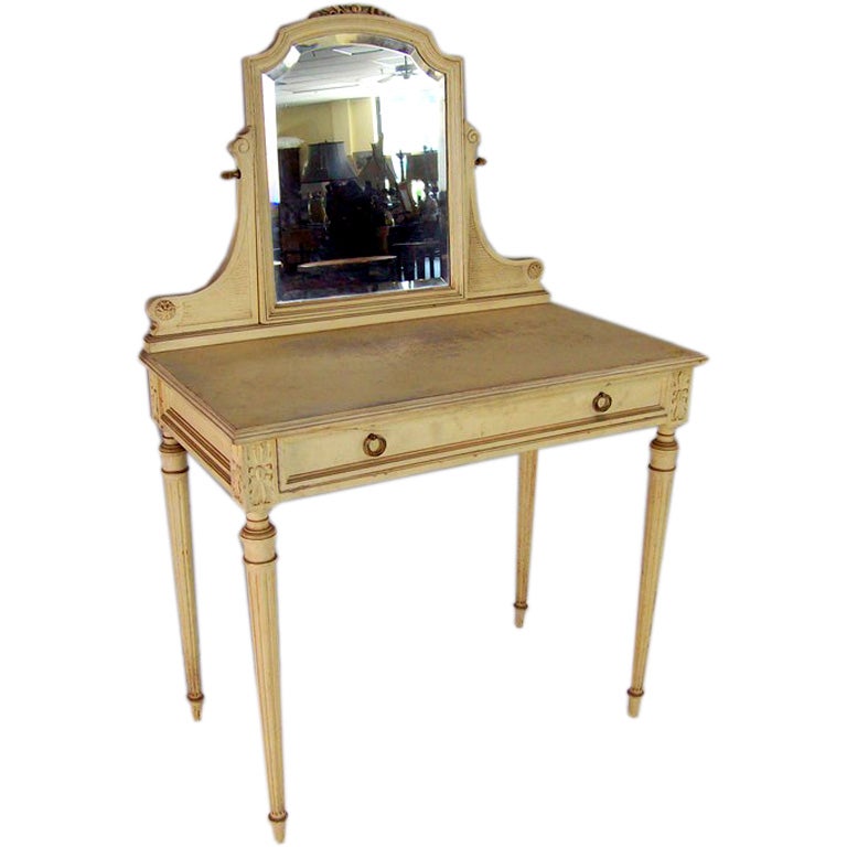 Antique French Dressing Table with Mirror at 1stDibs
