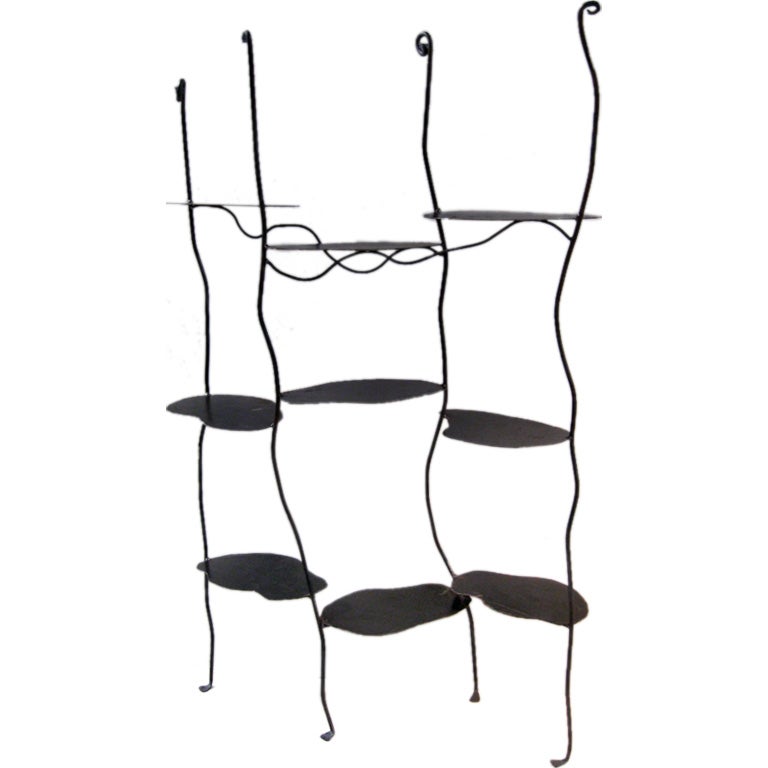 WROUGHT IRON DISPLAY STAND / ETAGERE at 1stDibs