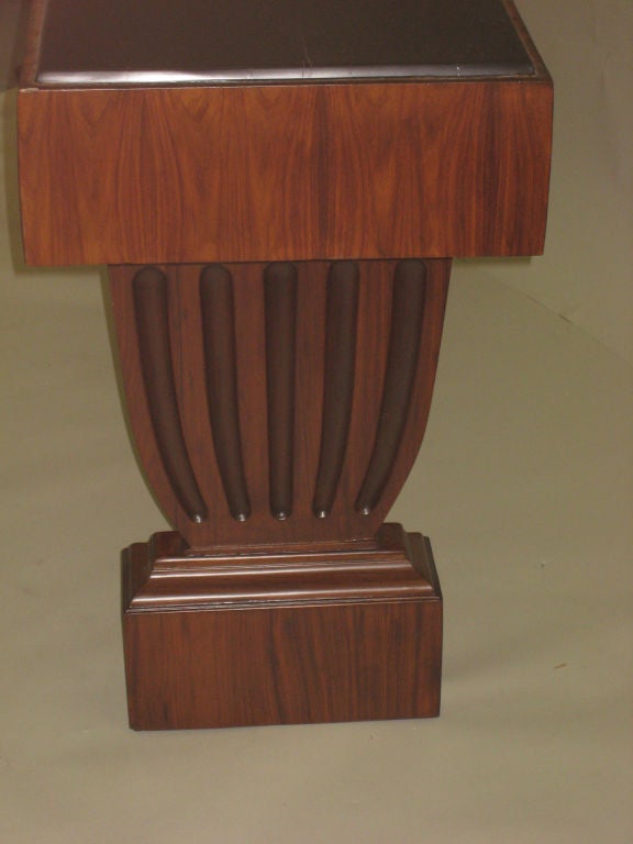 Large French Mid-Century Modern Neoclassical Wood Console / Sofa Table ...