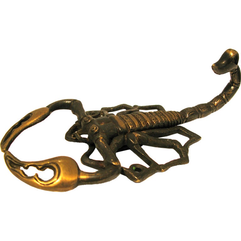 Vintage Brass Scorpion Hook at 1stDibs
