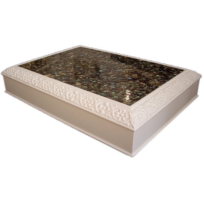 Abalone Shell Top Coffee Table at 1stDibs | seashell mosaic tile