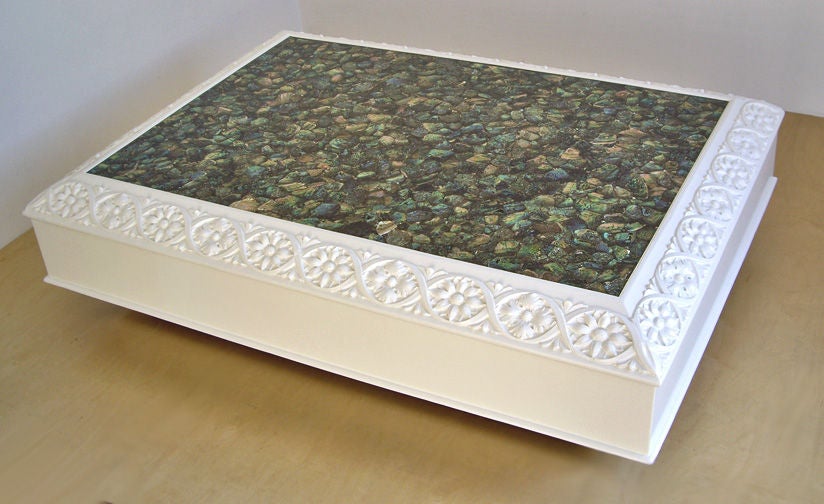 Abalone Shell Top Coffee Table at 1stDibs | seashell mosaic tile