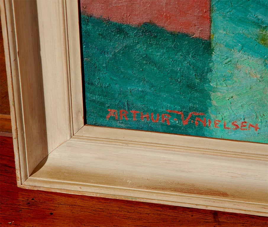 A Landscape Painting, Signed Arthur Nielsen, Circa 1920 at 1stDibs