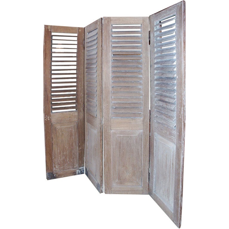Antique Shutter Screen For Sale at 1stDibs