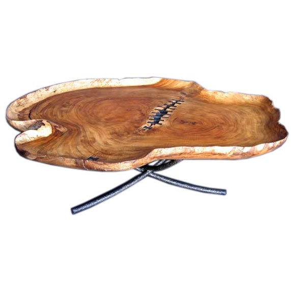 Free Form Exotic Wood Table at 1stDibs
