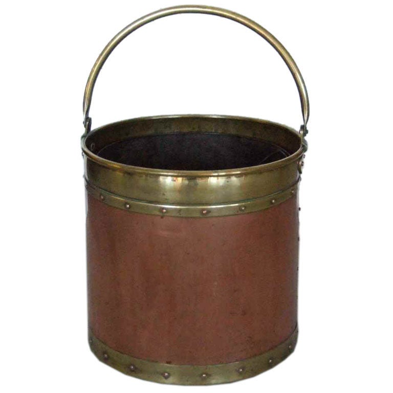 19th c. English Copper Apple Kettle with Brass Detailing at 1stDibs