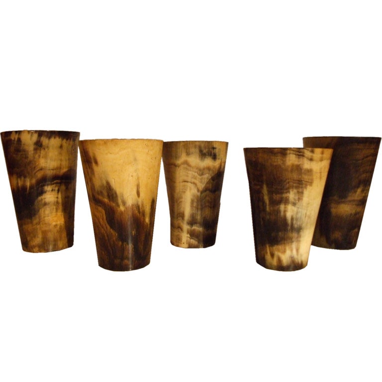 Collection of English 18th and 19th Century Horn Cups at 1stDibs