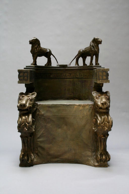 1920's Wood and Paper Mache' Throne Chair at 1stDibs