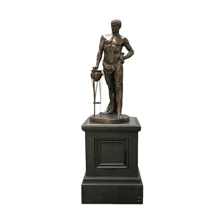 Large Bronze Classical Statue of Man by Wilhelm Kumm at 1stDibs