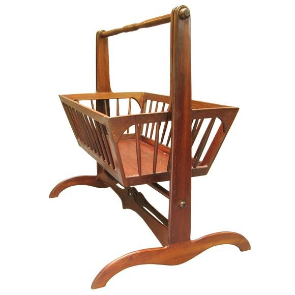 California Craft Revival Cradle at 1stDibs