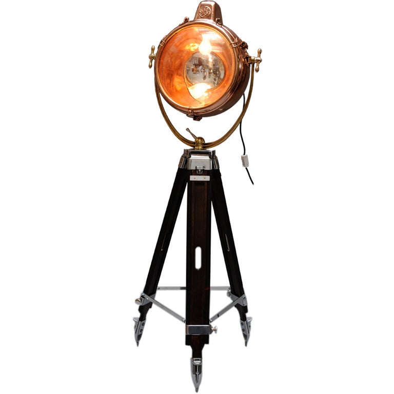 General Electric Copper Nautical Spotlight at 1stDibs