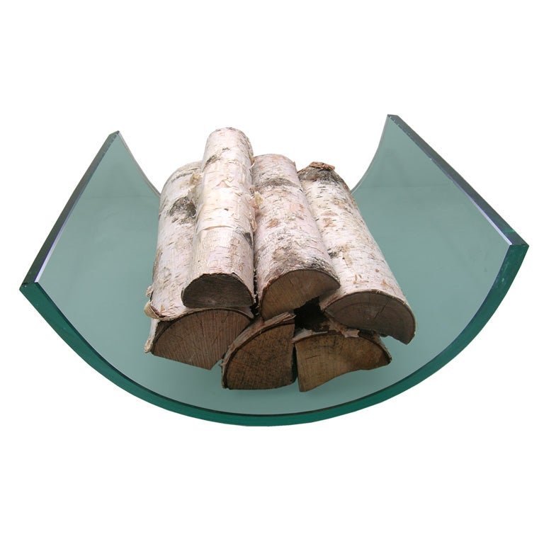 Modern Glass Log Holder at 1stDibs