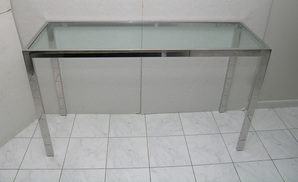 Tall Chrome Console - Pace For Sale at 1stDibs
