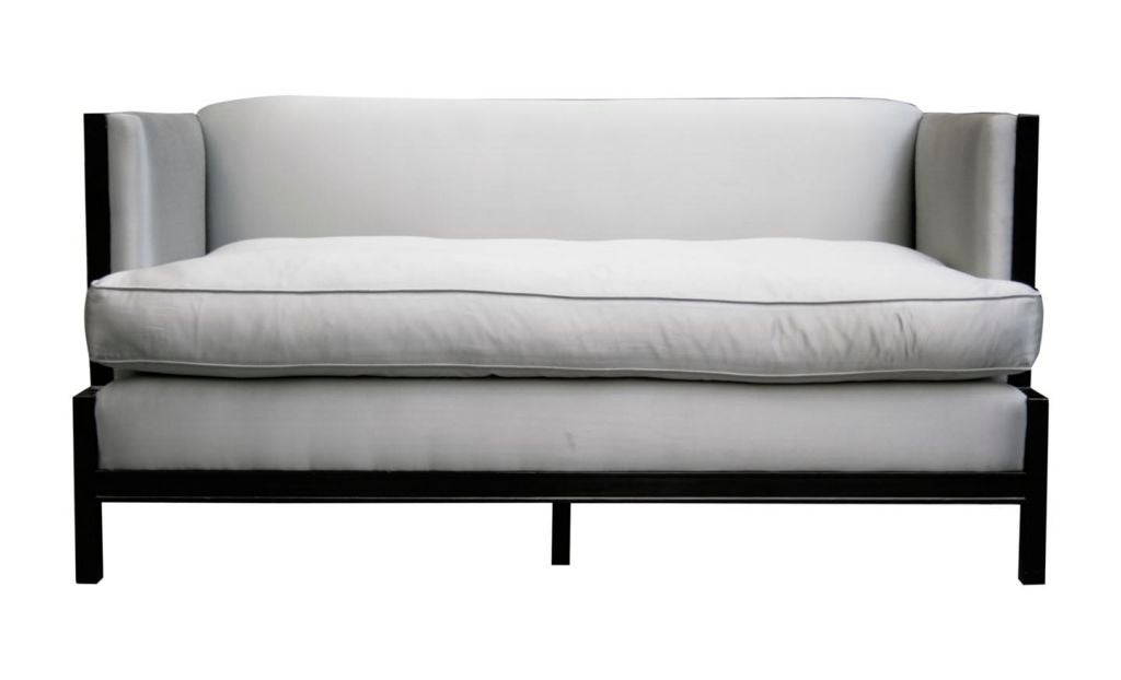 Pair of Ebonized Settees by James Mont at 1stDibs