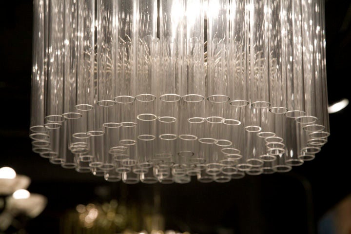 Fantastic Organ Pipe Glass Tube Array Chandelier by Venini at 1stDibs