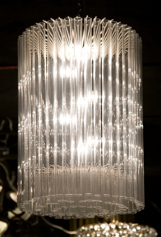 Fantastic Organ Pipe Glass Tube Array Chandelier by Venini at 1stDibs