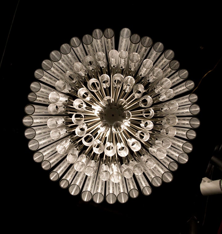 Fantastic Organ Pipe Glass Tube Array Chandelier by Venini at 1stDibs