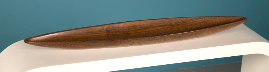 Carved Rosewood Long Boat from the Lunning Collection at 1stDibs