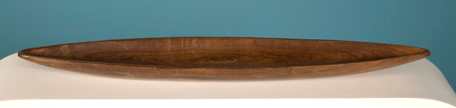 Carved Rosewood Long Boat from the Lunning Collection at 1stDibs