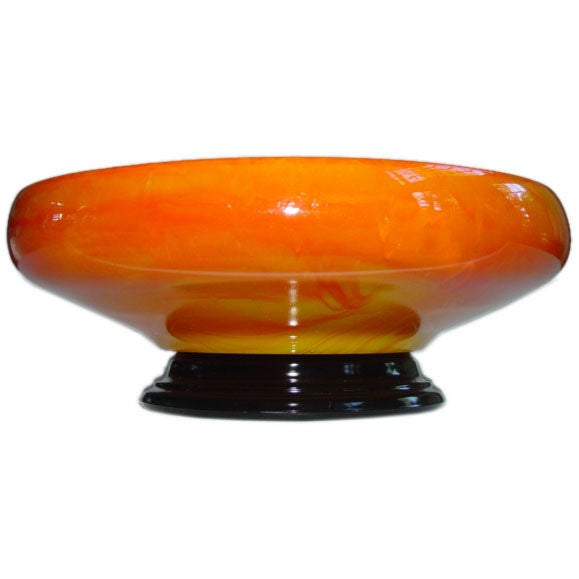 A Rare Art Deco English Cloud Glass Bowl At 1stdibs
