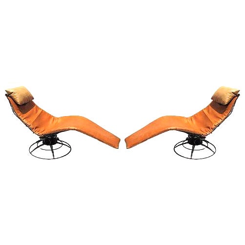 A Wire Frame Chaise Lounges at 1stDibs