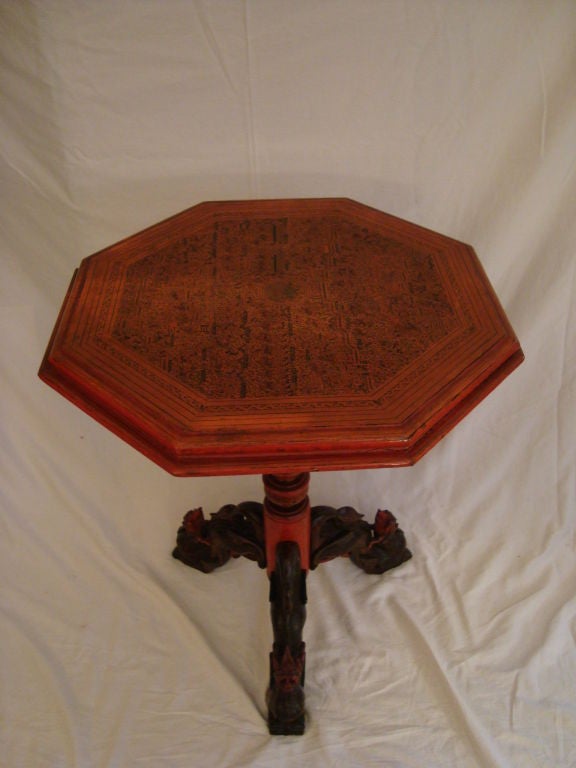 Very Fine Balinese Pedestal Table For Sale at 1stdibs