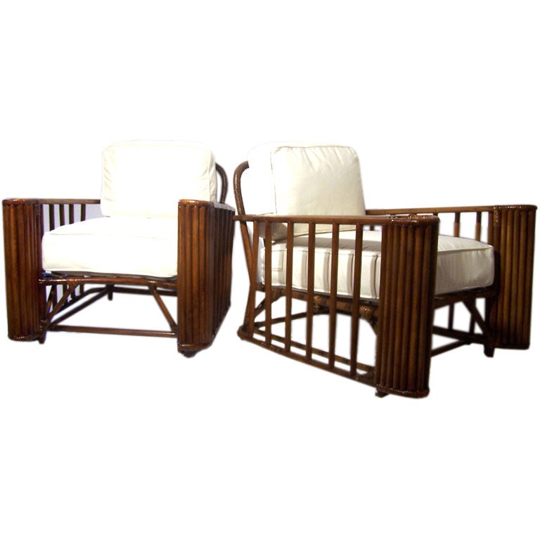 Pair of Art Deco Lounge Chairs by Sons Cunningham, NY at 1stDibs