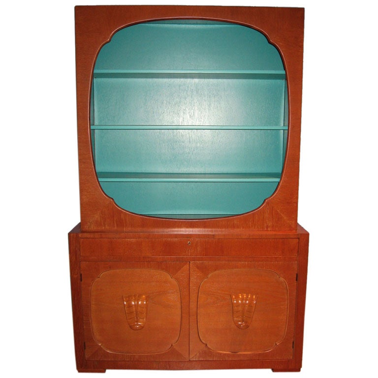 Signed Johan Tapp Tall Secretary Desk and Bookcase at 1stDibs