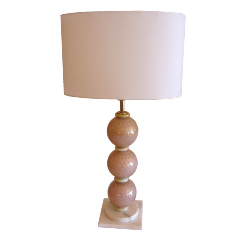 Gorgeous Barovier Stacked Glass Lamp at 1stDibs