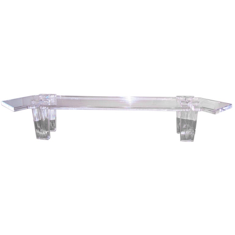 Extra Long Lucite Window Bench at 1stDibs