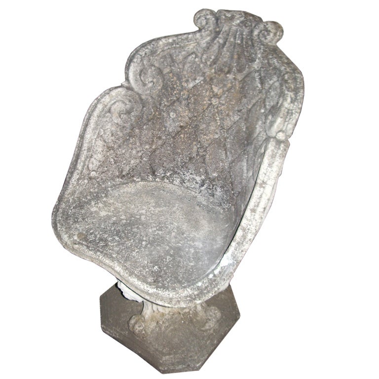 English Stone Garden Chair at 1stDibs