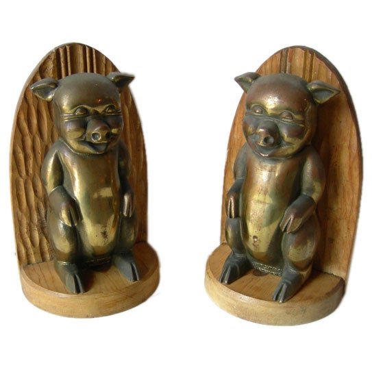 Pair of Whimsical Pig Lamps at 1stDibs