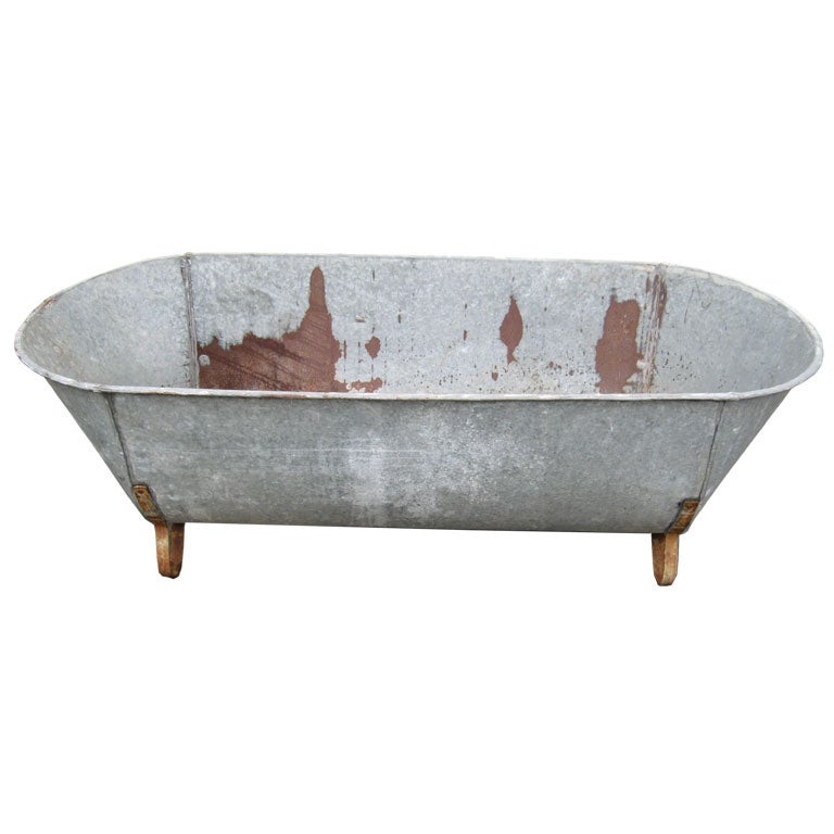 Zinc Bathtub - 2 For Sale on 1stDibs | zinc baths for sale, antique ...