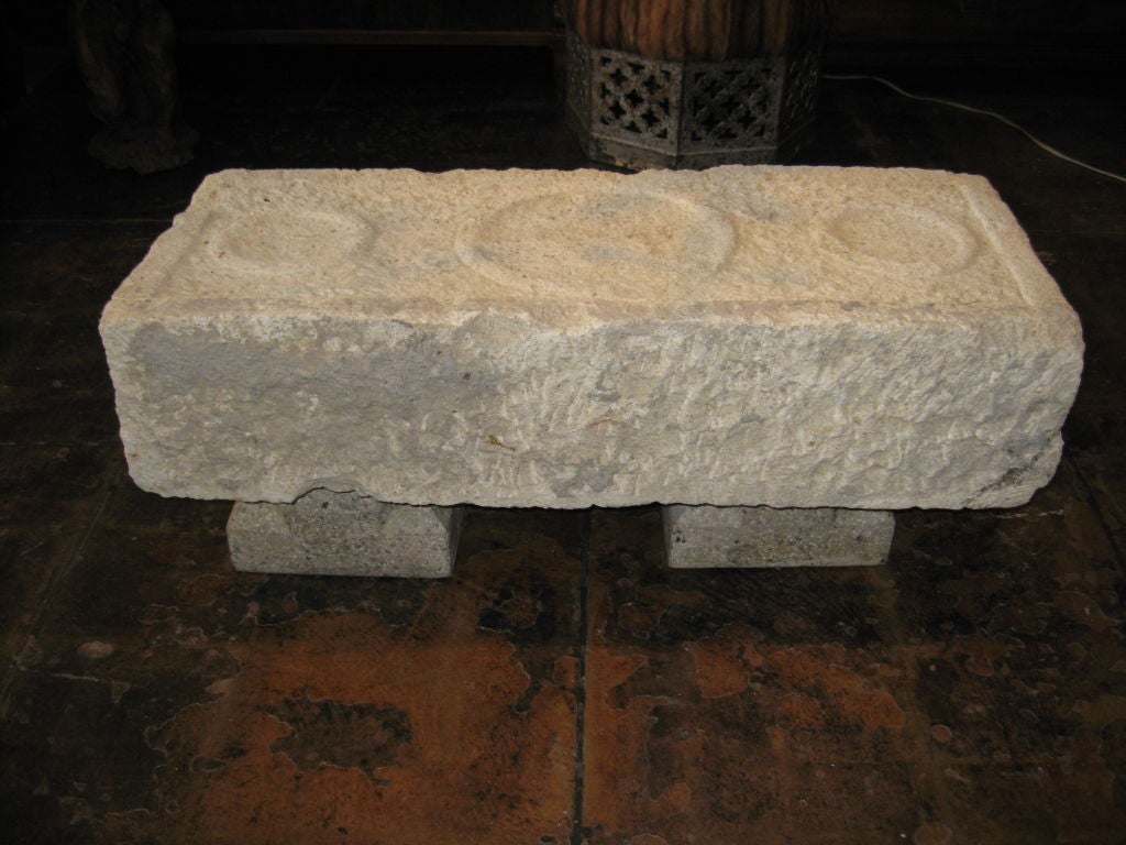Ancient Italian Stone Column Coffee table at 1stDibs