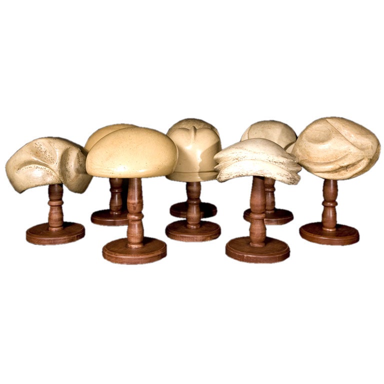 Wooden hat molds at 1stDibs