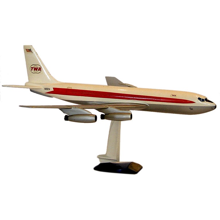 Rare Large Original 1958 Cast Aluminum TWA DC8 Scale Model at 1stDibs