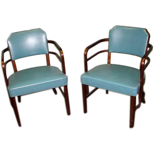 RARE Pair of Good Form Armchairs at 1stDibs