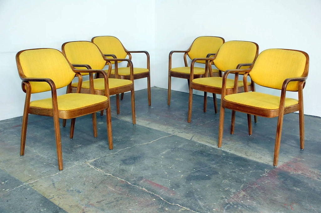 Set of 6 original Knoll dining chairs at 1stDibs