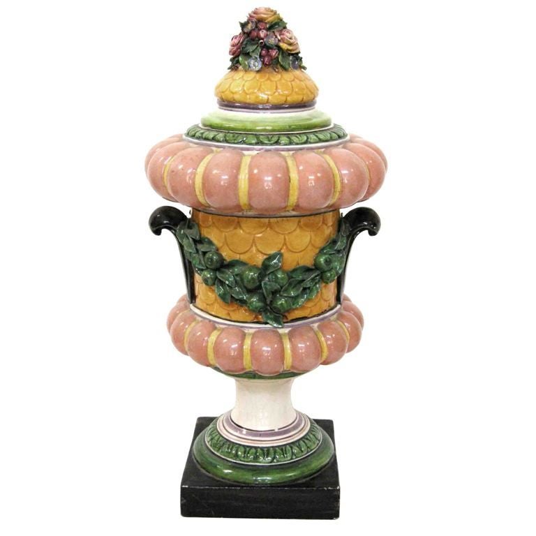Capo de Monte Faience Urn (GMD#2335) at 1stDibs