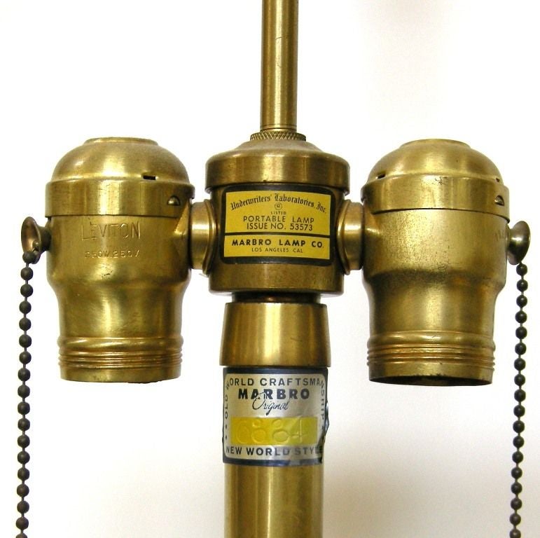 Pair Marbro Lamps Designed by Barovier (GMD#2173) at 1stDibs