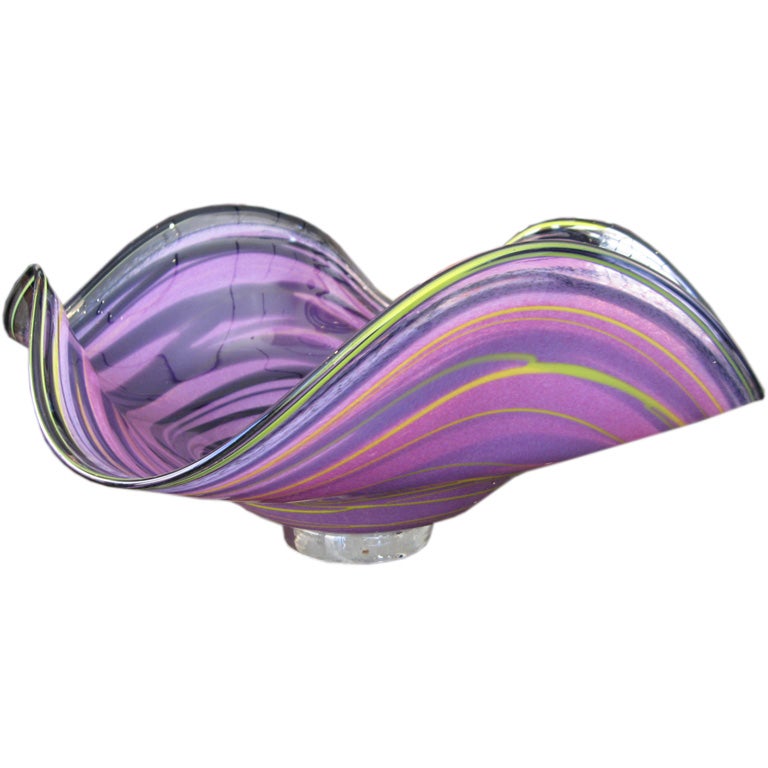 FREE FORM GLASS BOWL at 1stDibs