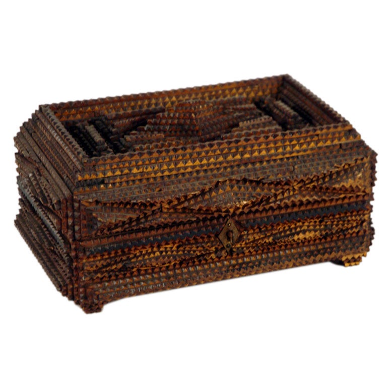 American Tramp Art Box. at 1stDibs