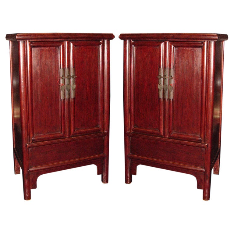Pair Of Small Chinese Cabinets at 1stDibs