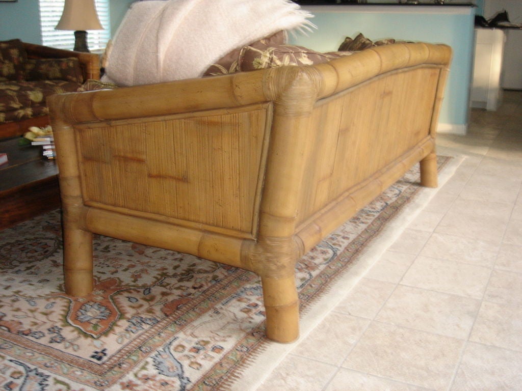 Pair of FAT BAMBOO SOFAS at 1stDibs