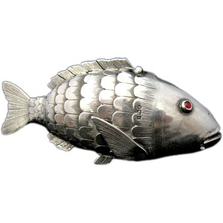 Anglo-Dutch silver articulated fish at 1stDibs