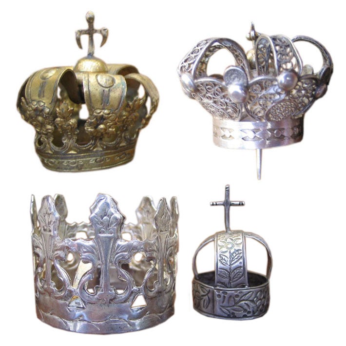 FOUR Spanish Colonial silver crowns at 1stDibs